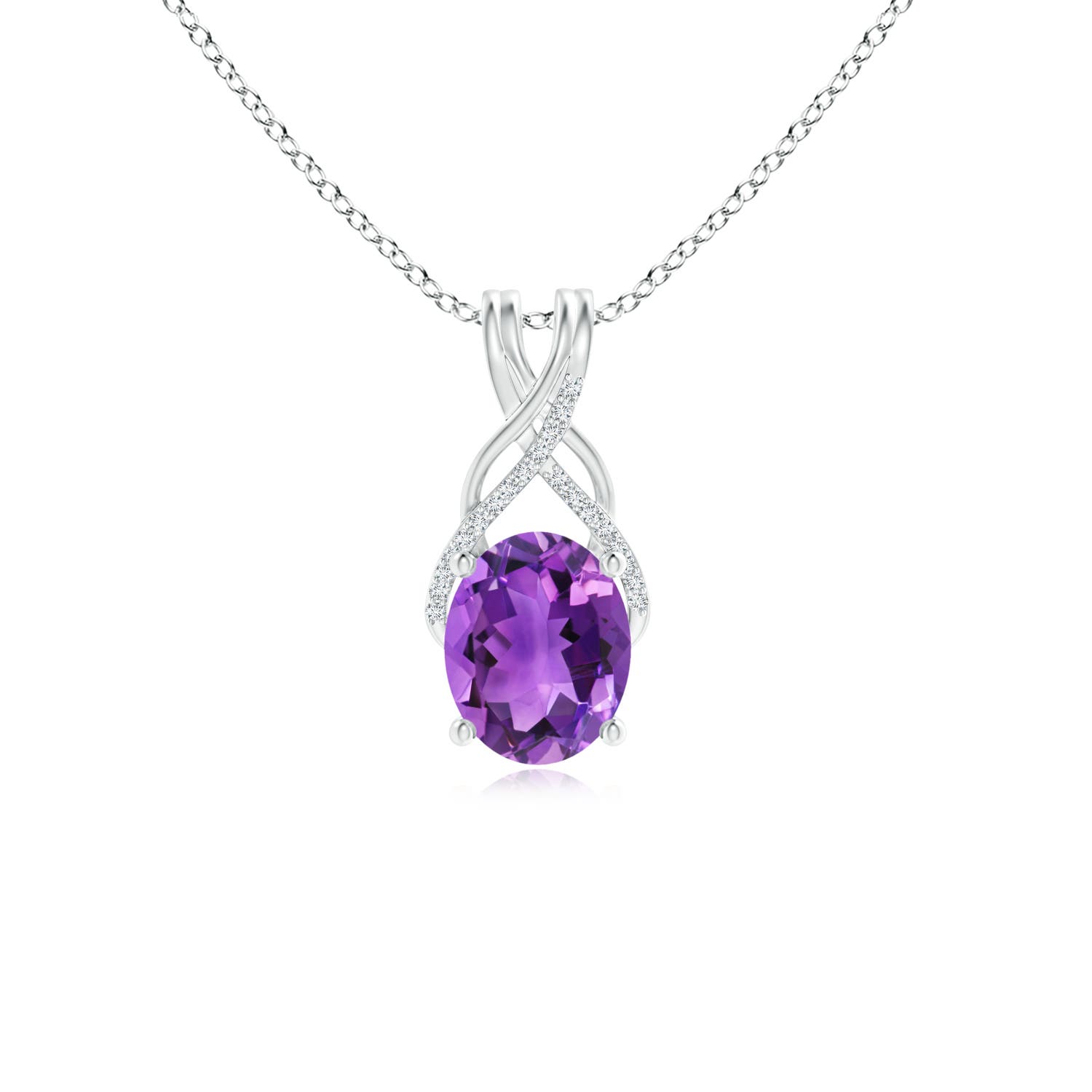 Oval Amethyst Criss Cross Pendant With Diamonds Angara Canada oval-amethyst-criss-cross-pendant-with-diamonds-angara-canada