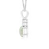 Oval Opal Solitaire Pendant with Trio Diamond V-Bail | Angara