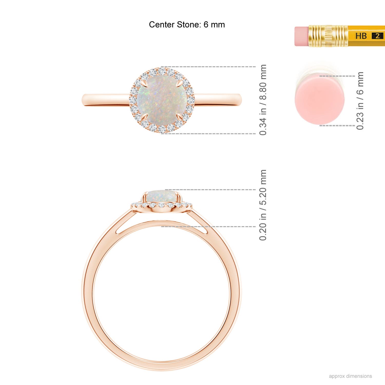 ANGARA Opal Cathedral Ring with Diamond in 14k Solid Gold (Grade-AA ...
