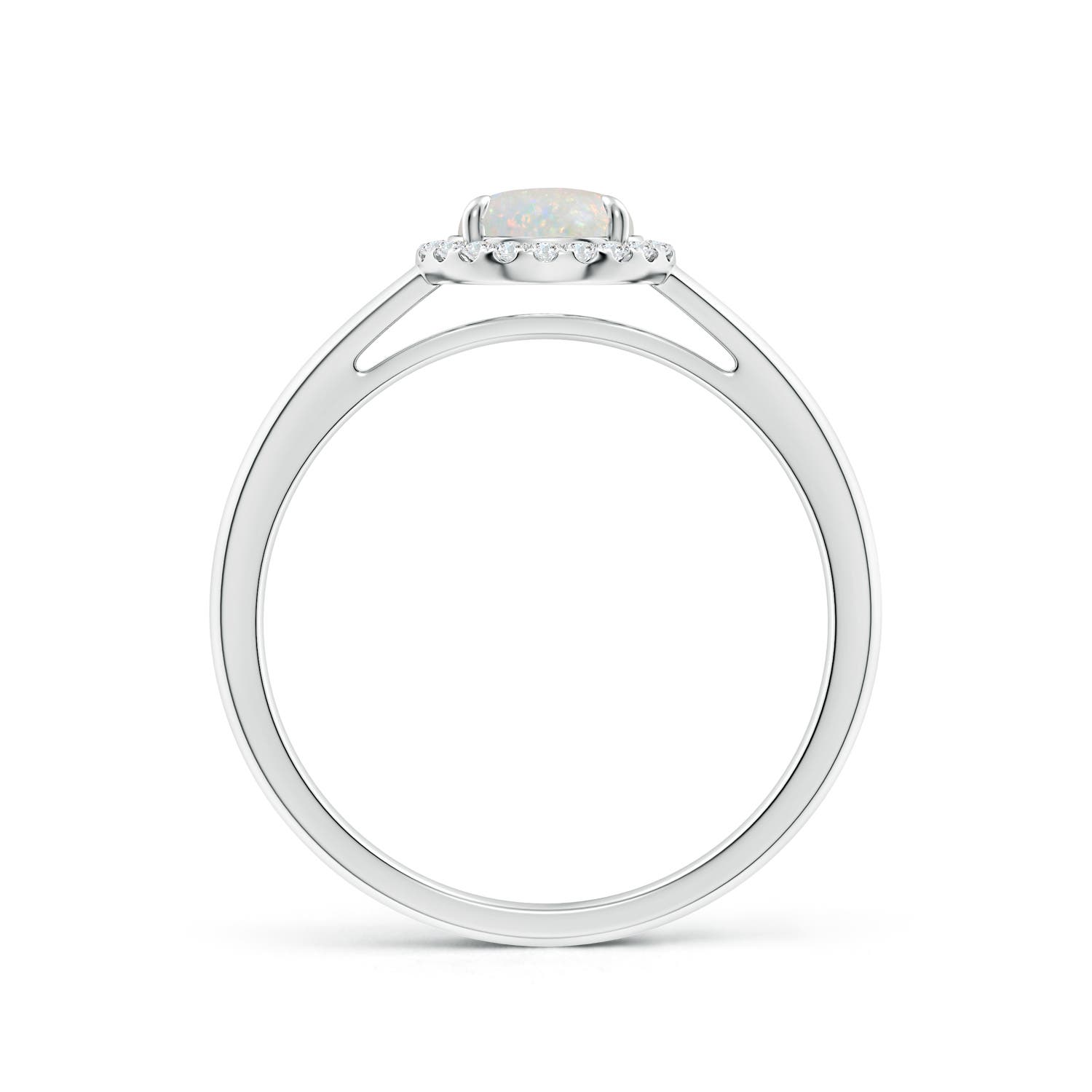 ANGARA Opal Cathedral Ring with Diamond in 14k Solid Gold (Grade-AA ...