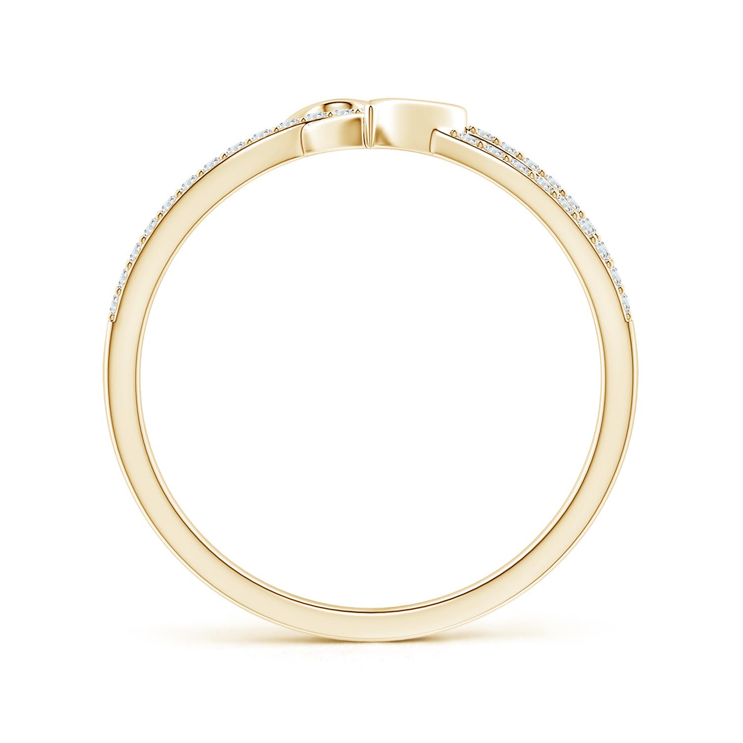 ANGARA Round Diamond Criss Cross Heart Promise Ring for Women in 14K ...