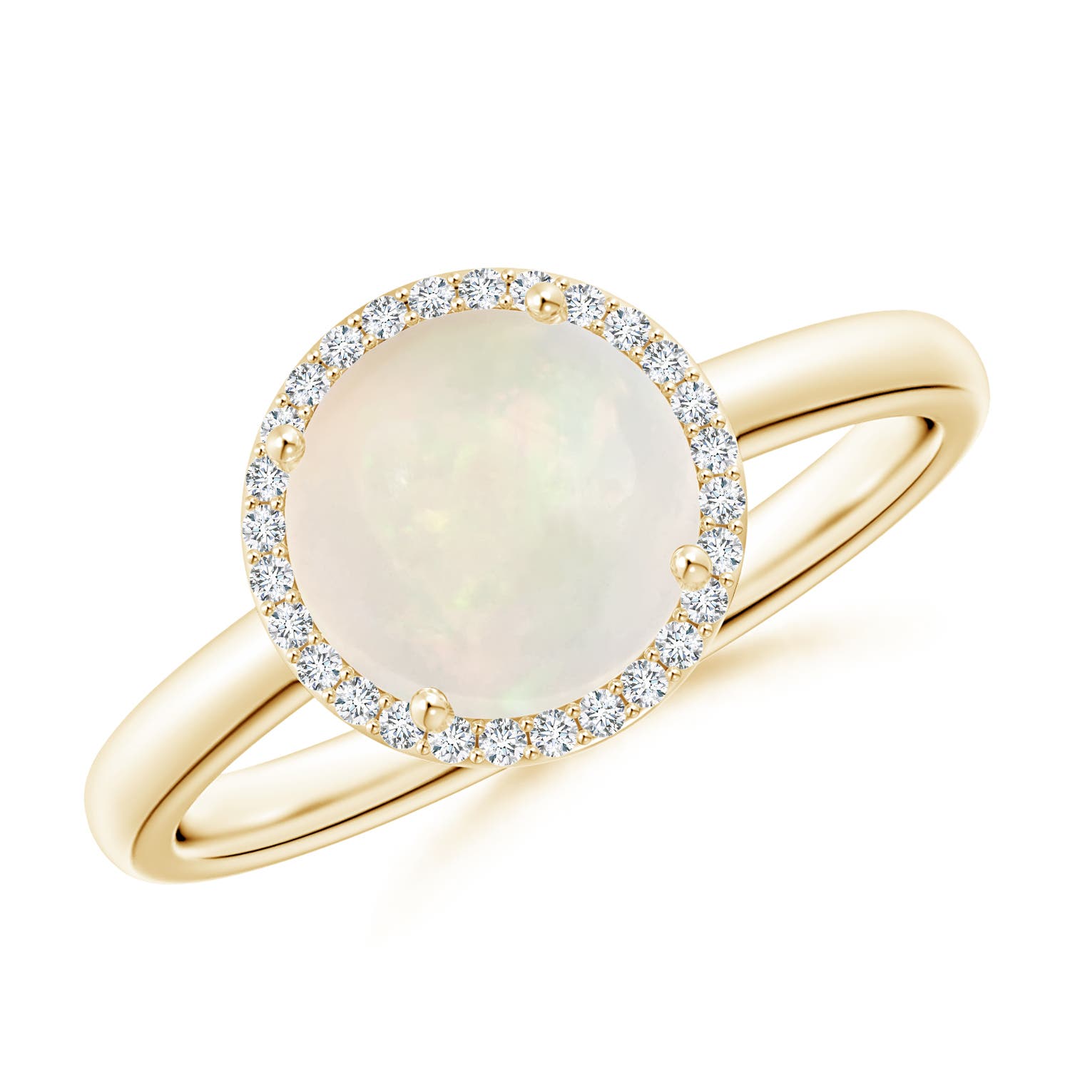 ANGARA Opal Cocktail Ring with Diamond in 14k Solid Gold (Grade-A, Size-8) | eBay