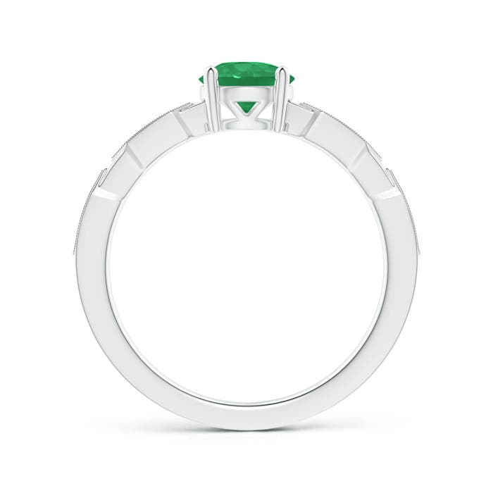 ANGARA Classic Round Emerald Solitaire Ring with Diamond Accents | eBay