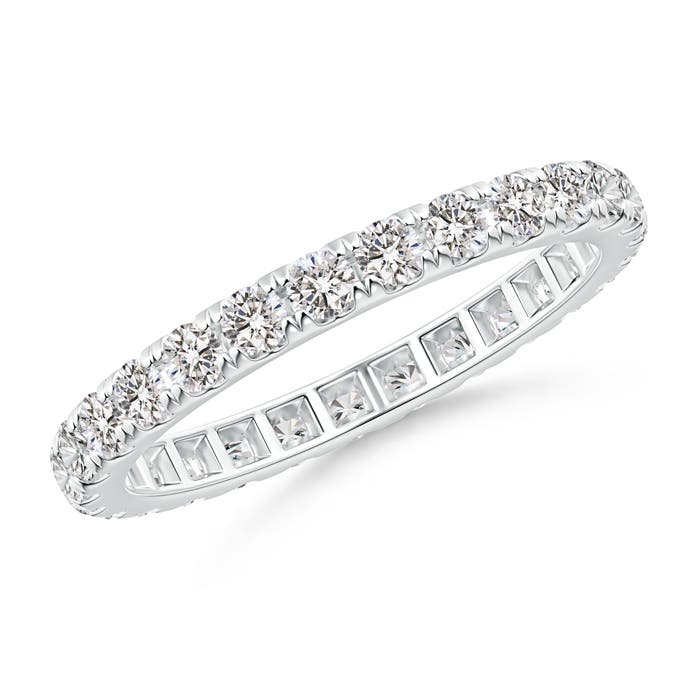 U Pavé-Set Diamond Eternity Wedding Band | Angara